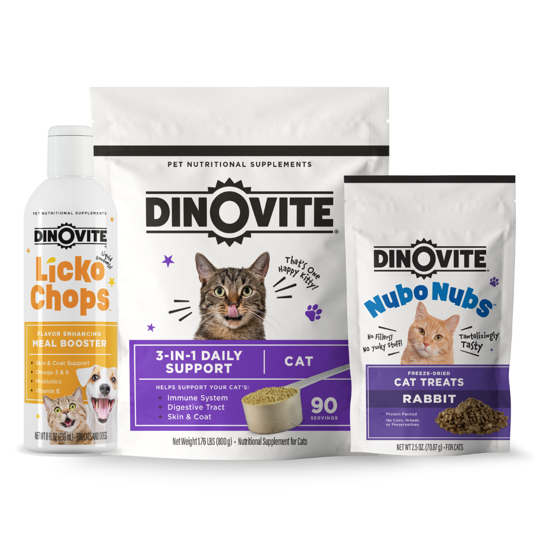 Cat Treat and Supplement Bundle | More for Cat Lovers | Dinovite