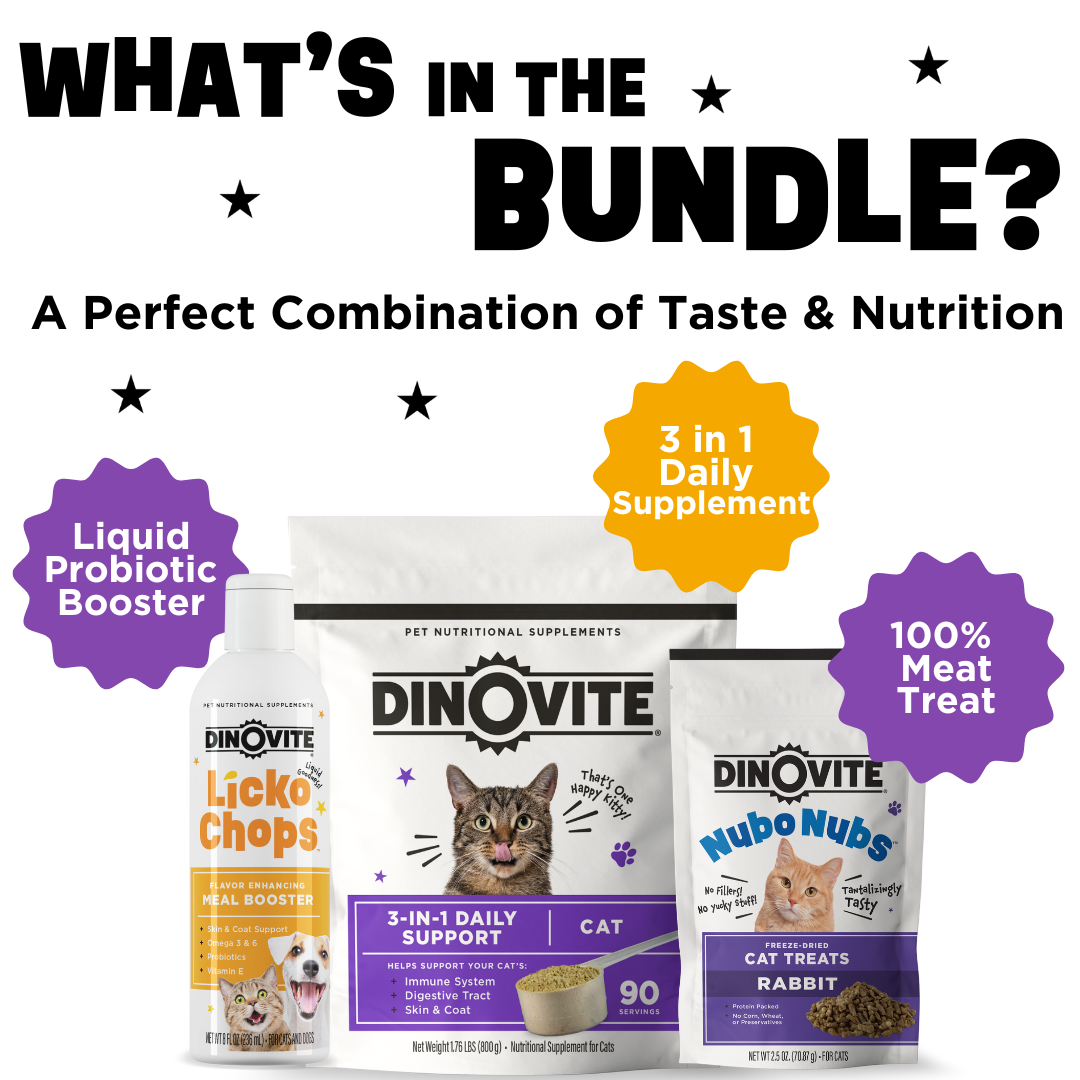 Cat Treat and Supplement Bundle | More for Cat Lovers | Dinovite